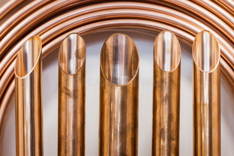 Background Copper Pipes Plumbing Climate Engineering Stock Photos ...