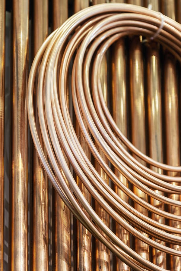 Background of Copper Tubes of Different Diameter and Types for Heating ...