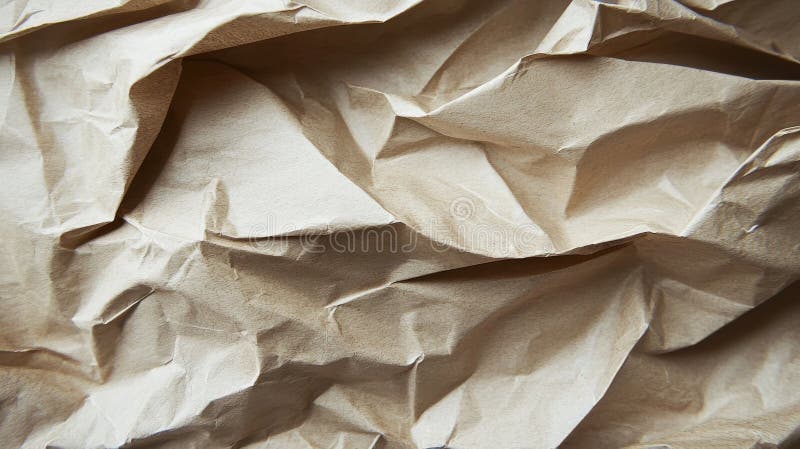 Background with Copy Space and Crumpled Wet Craft Paper Stock Image ...
