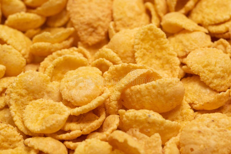 Background of Corn Flakes Close-up. Healthy Breakfast Stock Photo ...