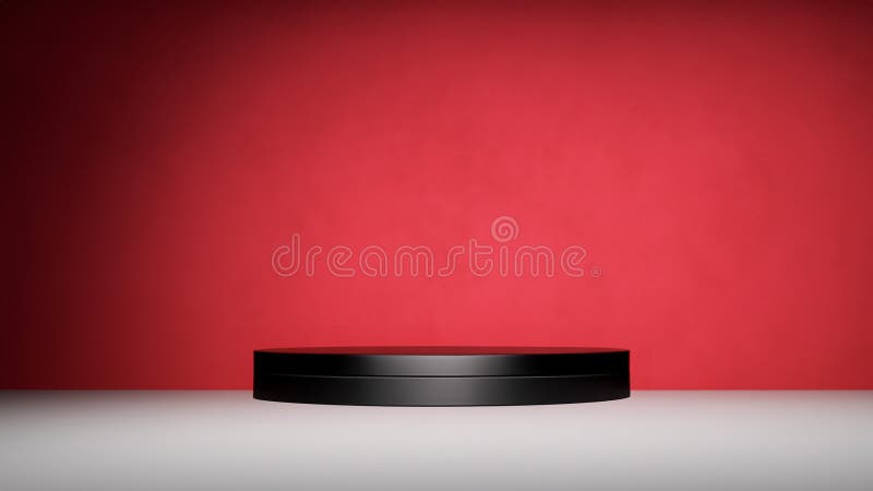Background for Cosmetic Products of Red and Black Colors. Stock Photo ...
