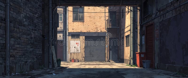 Background Covered with Alleyway, 2D Front View, Game Backdrop and ...