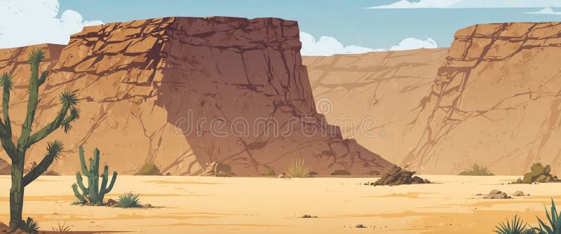 Background Covered with Desert, 2D Front View, Game Backdrop and ...