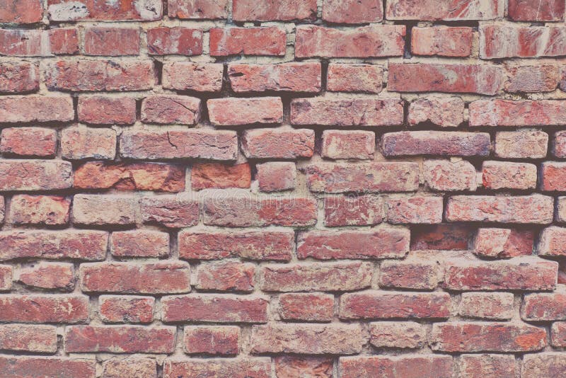 Background of Cracked Brick Wall, Texture of Destroyed Brickwork Stock ...