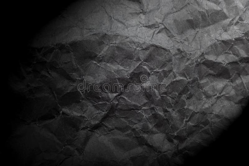Background from Crumpled Black Paper. Wrinkled Paper with Black ...