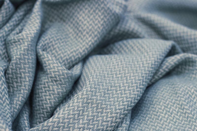 Background of Crumpled Blue Cotton Fabric, Close-up, Texture of Clothes ...