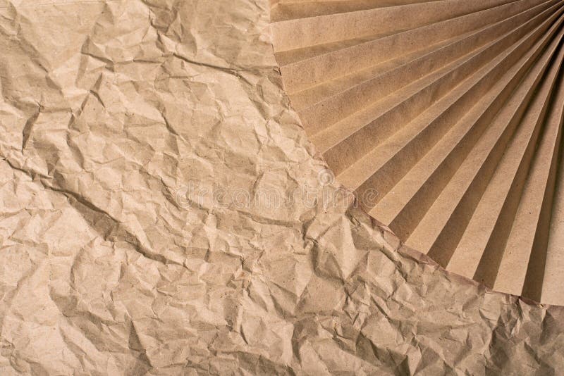 Background of Crumpled and Corrugated Brown Paper from Fallen Leaves ...