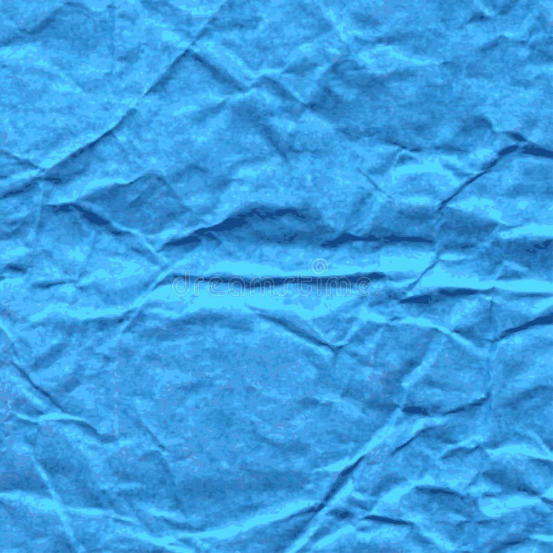 Background of Crumpled Paper in Blue Color Stock Vector - Illustration ...