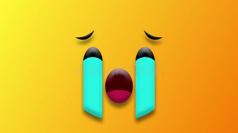 Background of Crying Face Expression on Gradient Colour Background ...