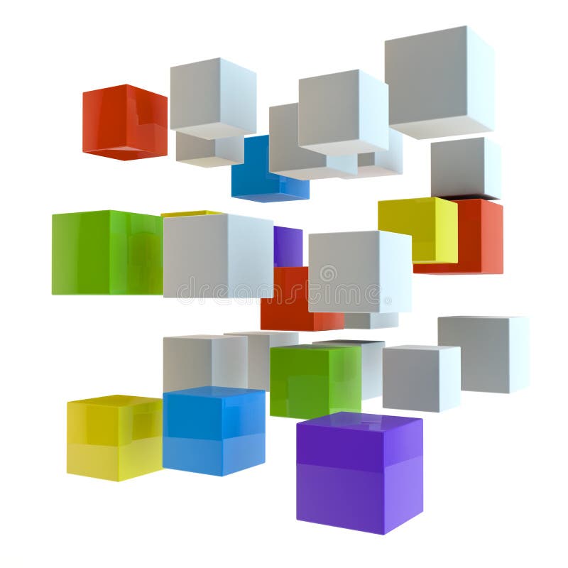 Background from cubes stock illustration. Illustration of business ...
