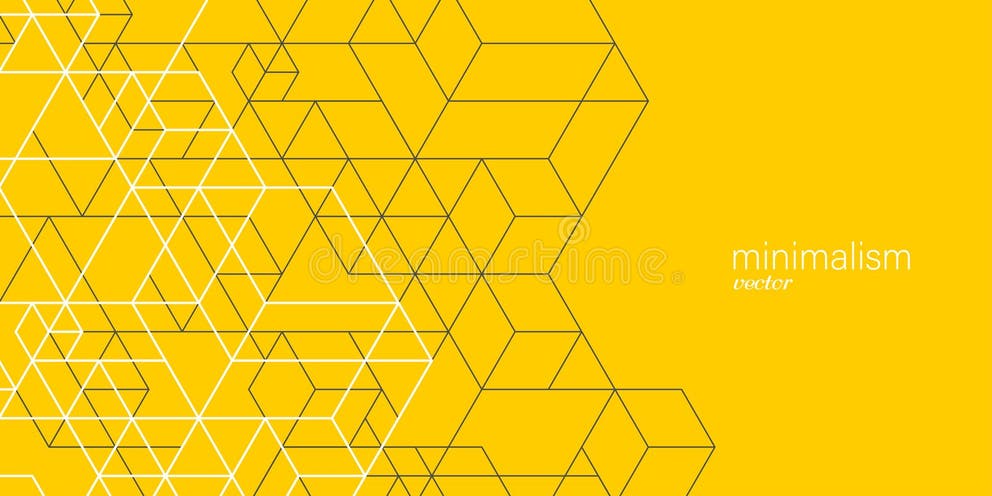 Background from Cubes and Lines. Linear Geometric Drawing.Abstraction ...