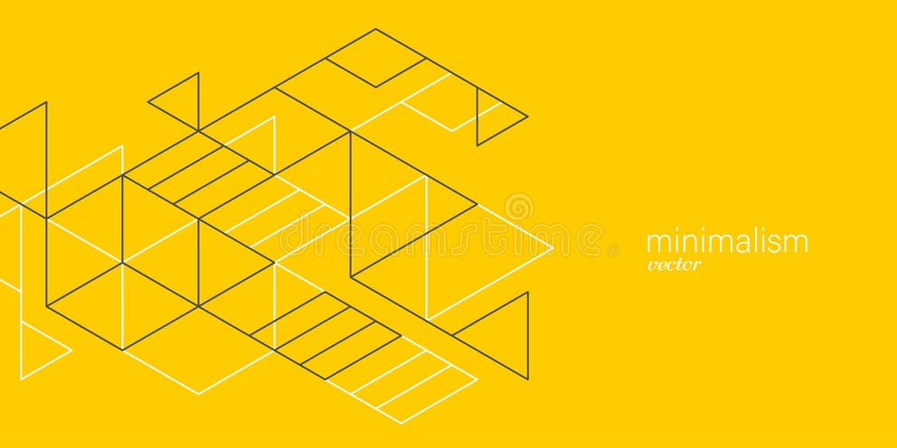 Background from Cubes and Lines. Linear Geometric Drawing. Abstraction ...