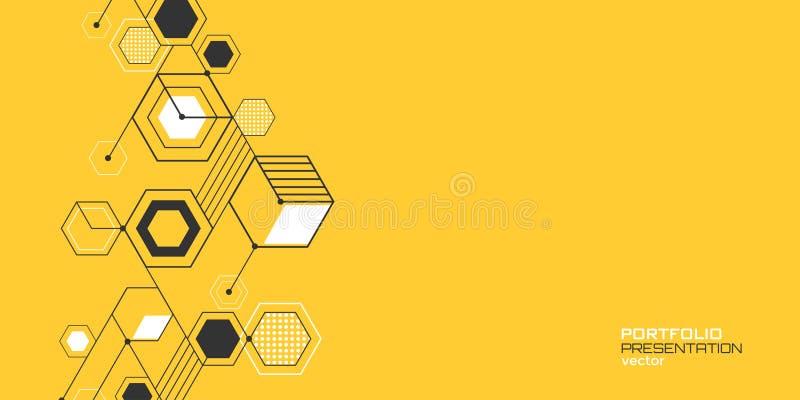 Background from Cubes and Lines. Linear Geometric Drawing. Abstraction ...