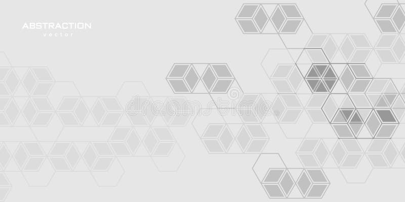 Background from Cubes and Lines. Linear Geometric Drawing. Abstraction ...