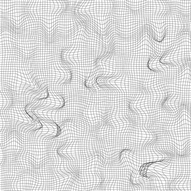 Background with Curved Grid. Vector Illustration Stock Illustration ...