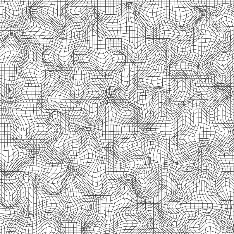 Background with Curved Grid. Vector Illustration Stock Illustration ...