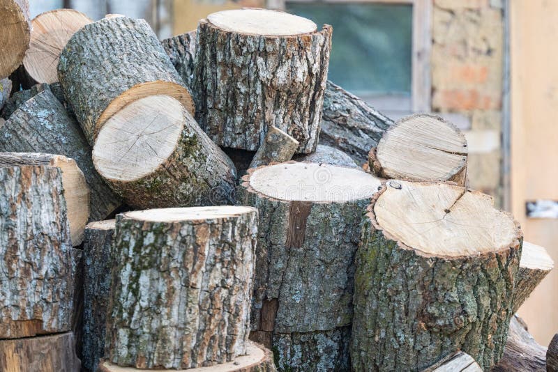 Background of Cut Oak Firewood Stock Photo - Image of wood, firewood ...