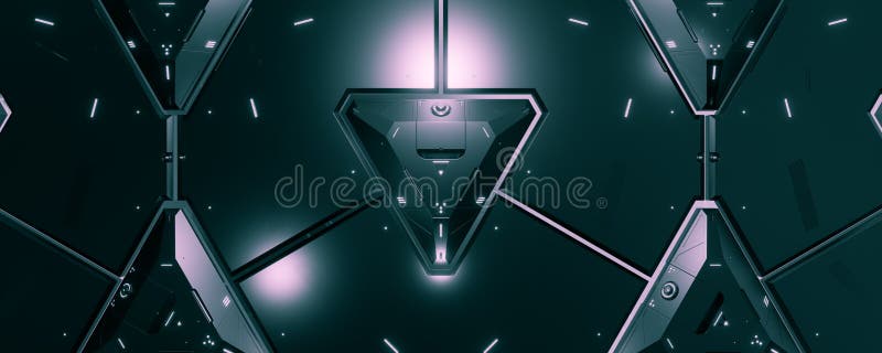 Abstract Concept of Sci-fi Block Triangle Stock Illustration ...