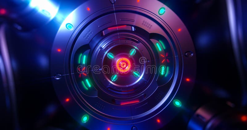 Abstract Concept of Sci-fi Sphere Cyborg Robot Stock Illustration ...