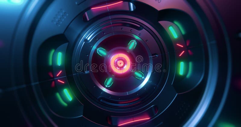 Abstract Concept of Sci-fi Sphere Cyborg Robot Stock Illustration ...