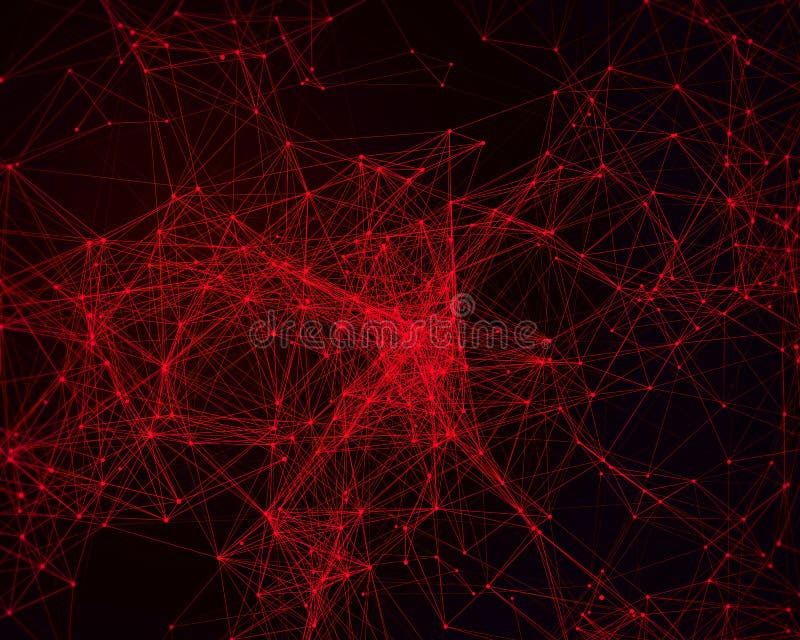 Background with Cybernetic Particles Stock Illustration - Illustration ...
