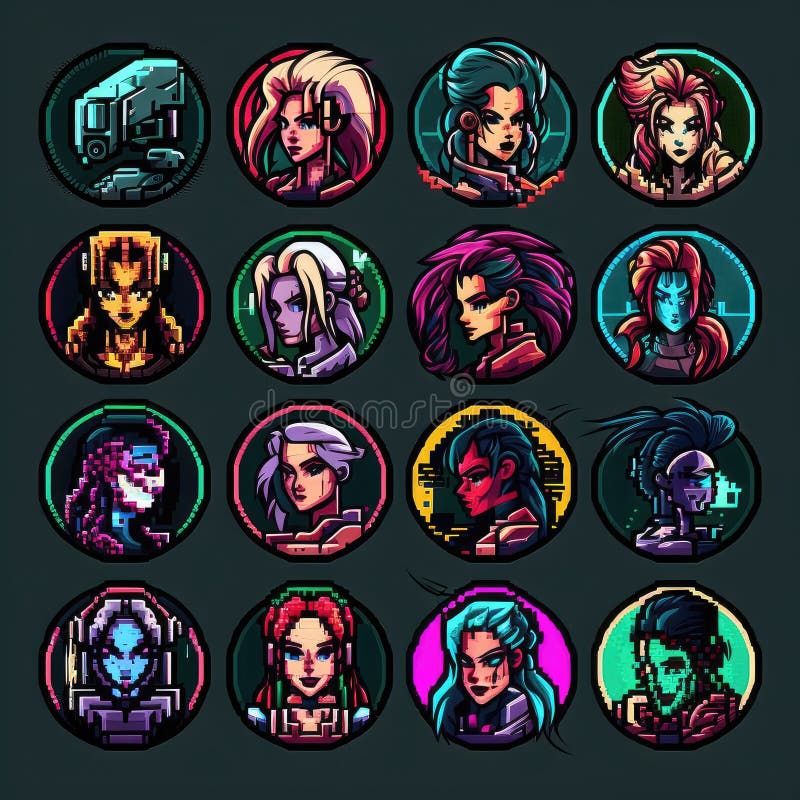 Background Cyberpunk Character Avatar Ai Generated Stock Photo - Image ...