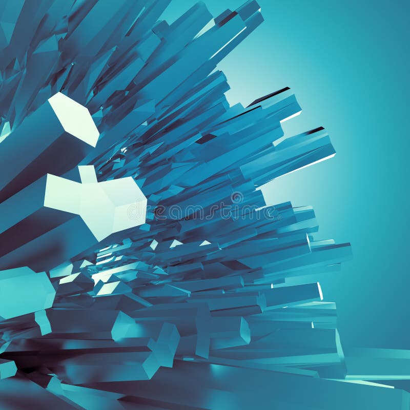 Background with 3d Arctic Blue Crystal Shapes Stock Illustration ...