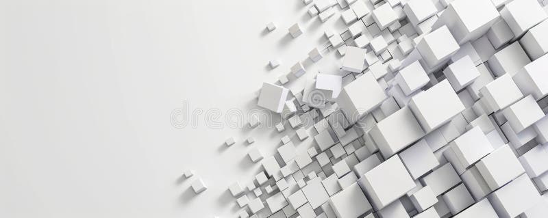 Background with 3D Blocks Design and Copyspace for Your Text. Modern ...