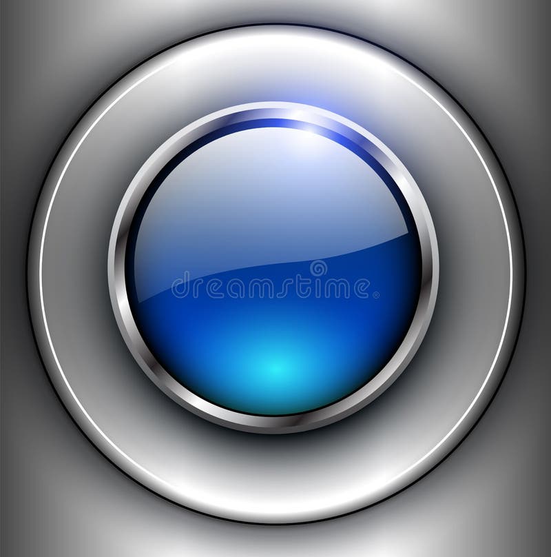 Background with 3D button stock vector. Illustration of blue - 31932664
