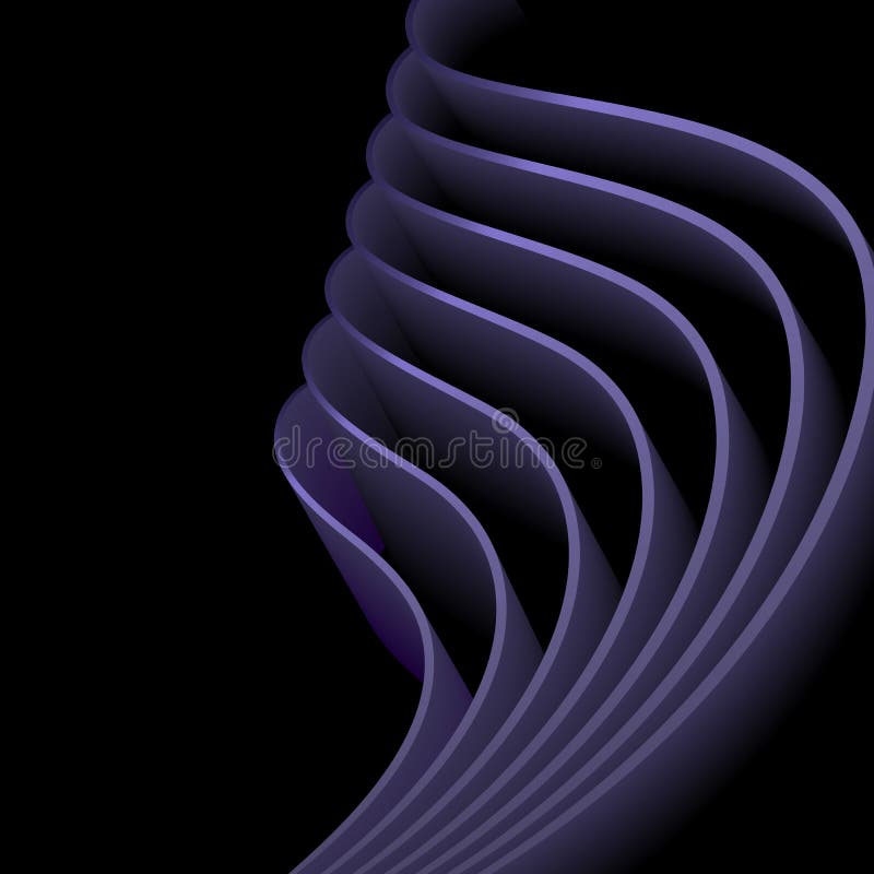 Background of 3D Curved Surfaces Stock Vector - Illustration of wave ...