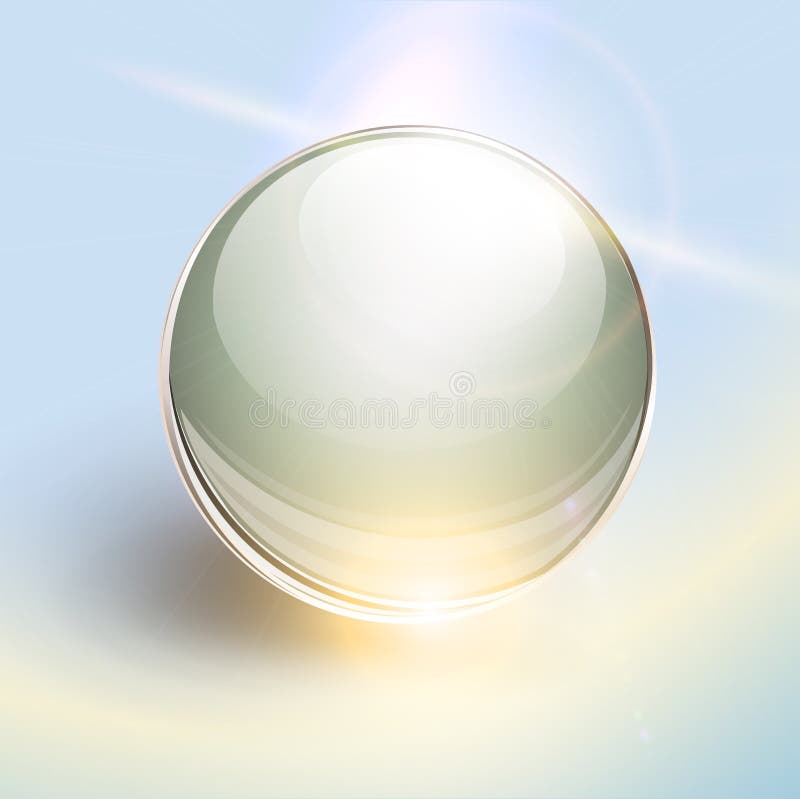 Background with 3D Glass Sphere Stock Vector - Illustration of digital ...