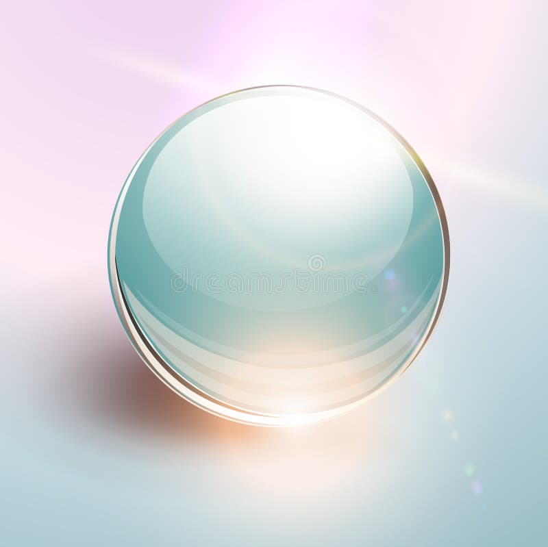 Background with 3D Glass Sphere Stock Vector - Illustration of object ...