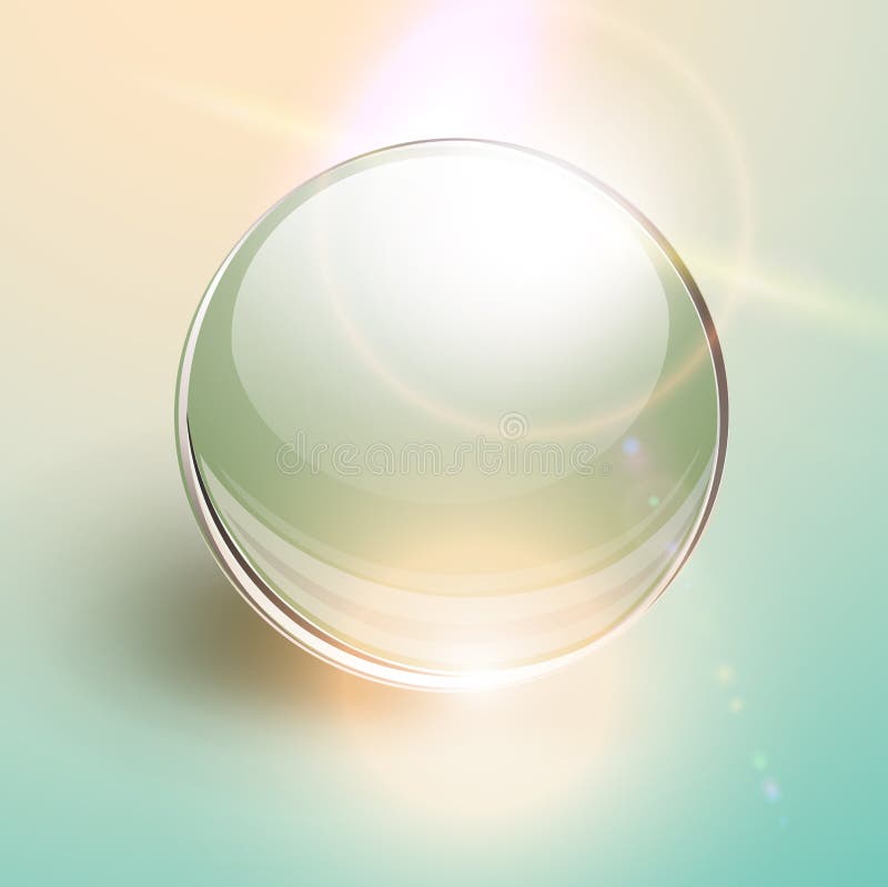 Background with 3D Glass Sphere Stock Vector - Illustration of bubble ...