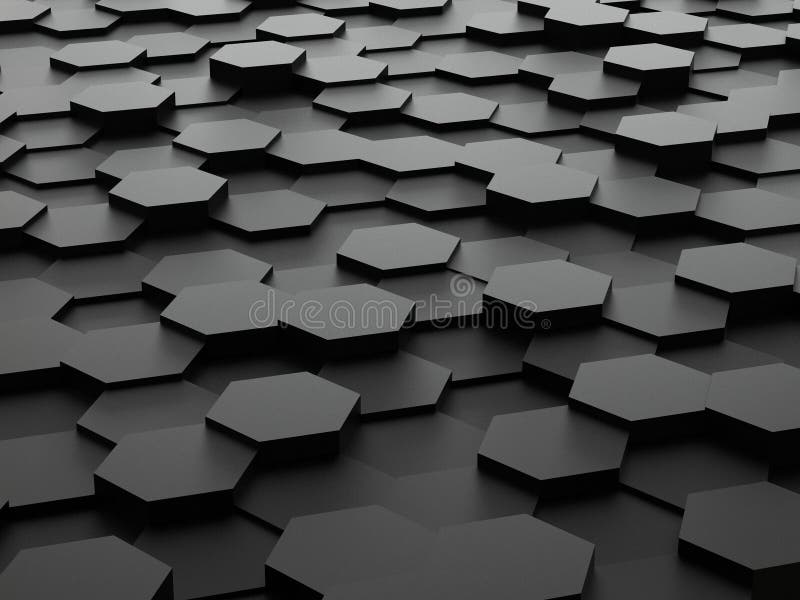 Background of 3d Hexagon Blocks Stock Illustration - Illustration of ...