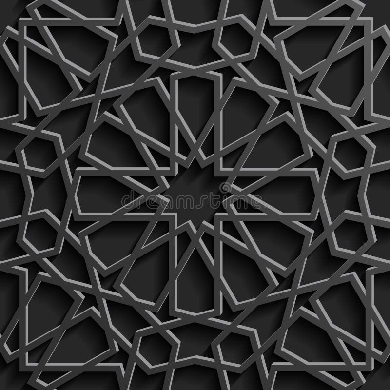 Background with 3d Seamless Pattern in Islamic Style Stock Vector ...