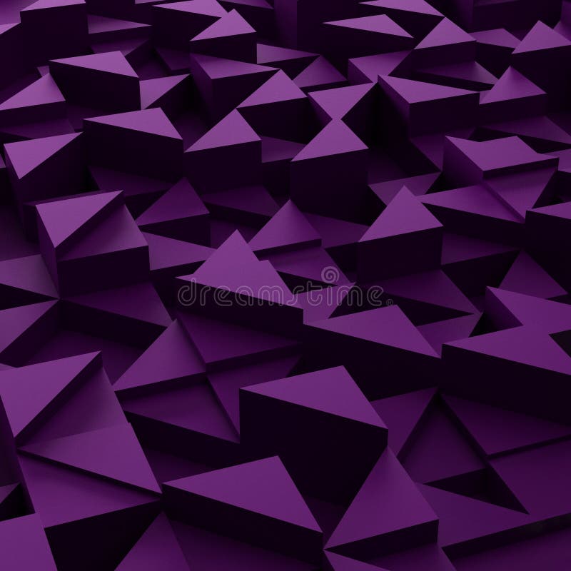 Background of 3d Violet Triangle Blocks Stock Illustration ...