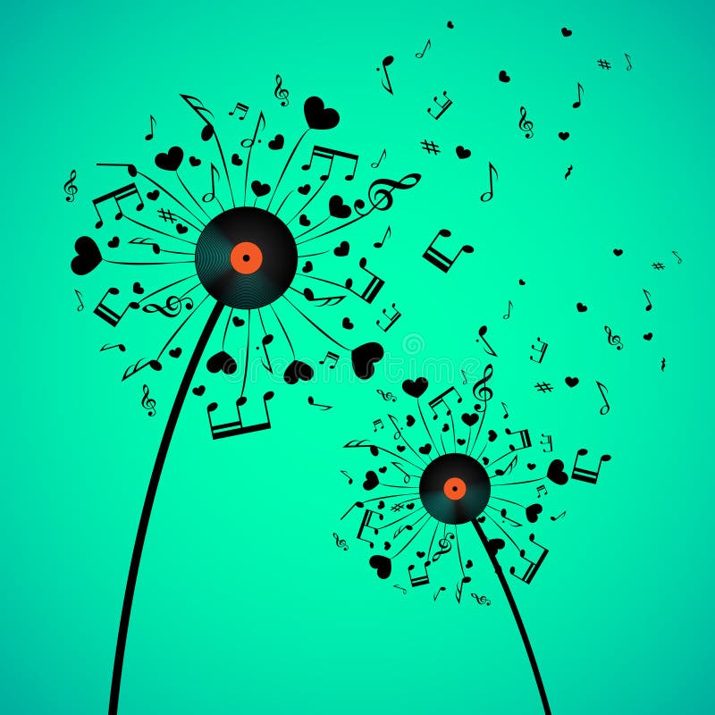Dandelion Music Notes Stock Illustrations – 71 Dandelion Music Notes ...