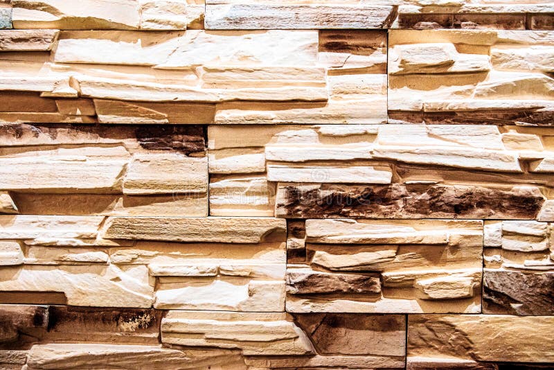 Background of Dark Beige Brick Stock Image - Image of texture ...