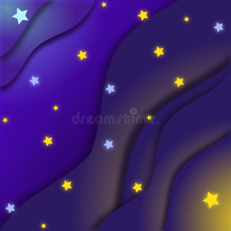 Background Dark Blue Gradient Waving Night Sky with Many Stars with ...