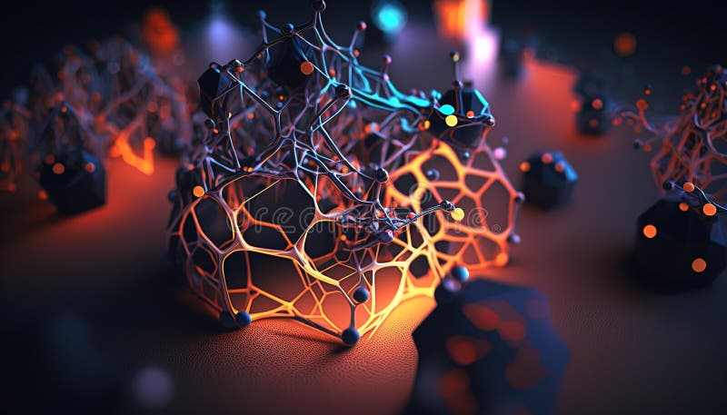 Background - Dark Cyber Texture with Smart Fiber Cables - Ai Generated ...