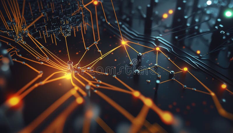 Background - Dark Cyber Texture with Smart Fiber Cables - Ai Generated ...