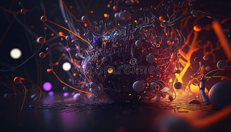 Background - Dark Cyber Texture with Smart Fiber Cables - Ai Generated ...