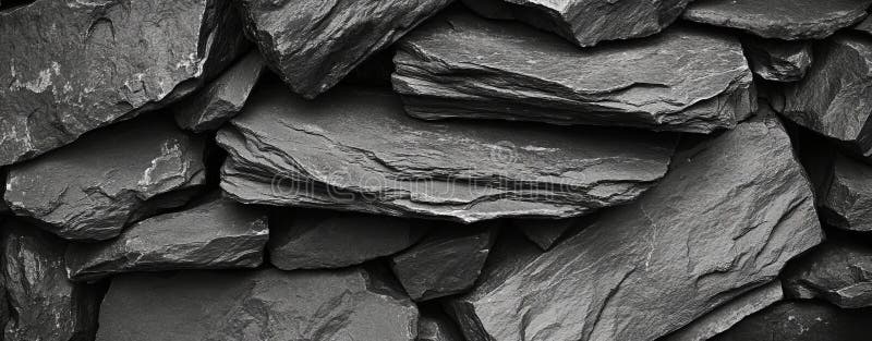 A Background of Dark Grey Slate Rock Texture Forms an Abstract Pattern ...