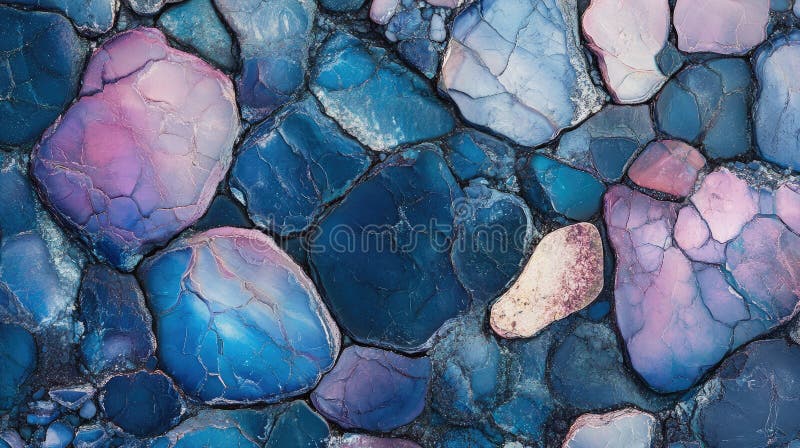 Background of Dark Opal Stones, with a Gradient from Dark Blue Topurple ...