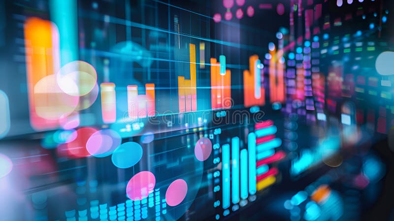 Background for Data Analysis in Vector Illustration Style Stock ...