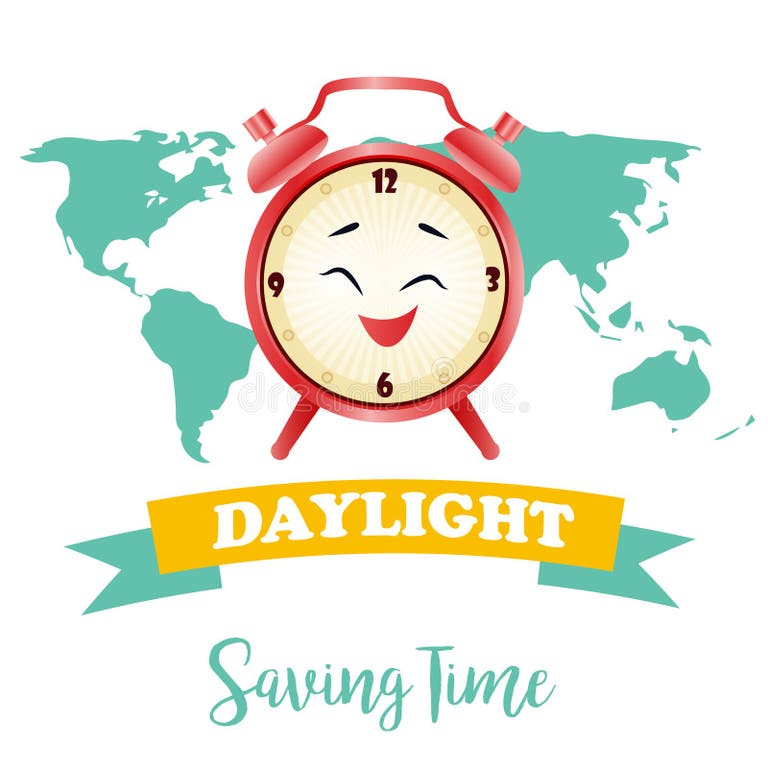 Banner for Daylight Saving Time with Alarm Clock Stock Vector ...