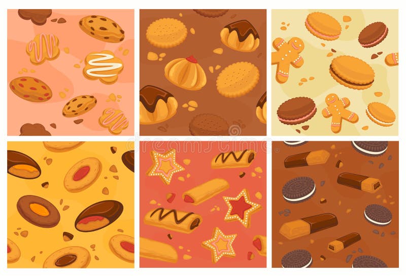 Background Decoration with Fresh Cookies Element Stock Illustration ...