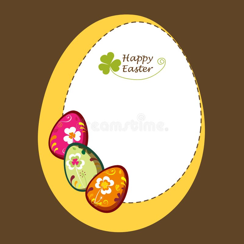 Decorative easter label stock vector. Illustration of eggs - 13582832