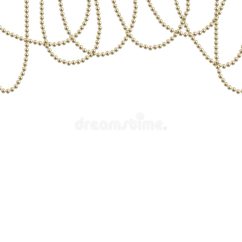 Seamless Strings of Beads Set, Decoration Elements, Vector Stock Vector ...