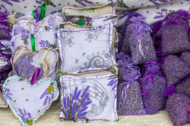 Background with Decorative Objects Containing Lavender Stock Photo ...